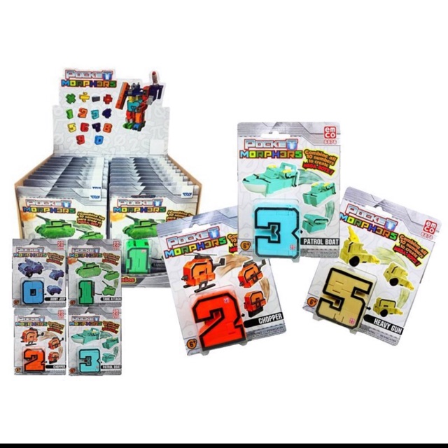 Jual EMCO Mega Botz Pocket Morphors Morphers Robot angka gabung Numbers ...