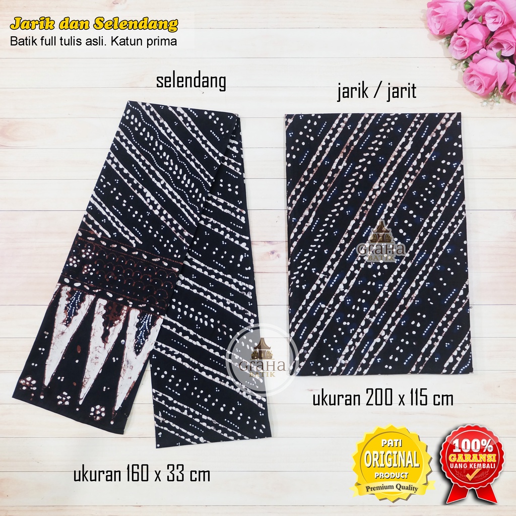 Jual JARIK JARIT SELENDANG BATIK KAIN BATIK TULIS BAKARAN PAKAIAN BAJU ...