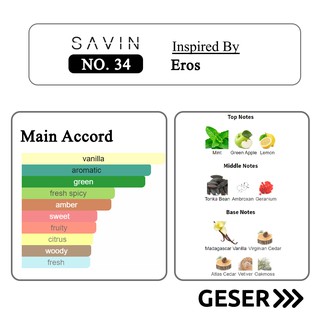 Jual SAVIN PARFUM No. 34 Eros | Shopee Indonesia