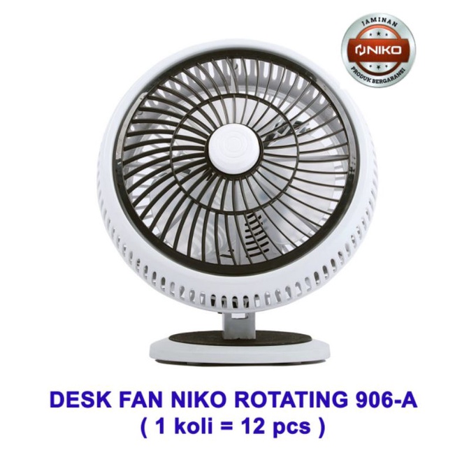 Jual DESK FAN NIKO ROTATING 906A 906 A KIPAS MEJA NIKO 9INC GARANSI ...
