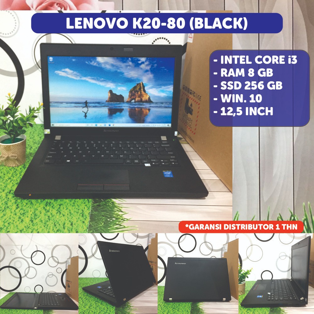 Jual Lenovo K20-80 Core i3 RAM 8GB SSD 256GB Layar 12,5" Slim Windows 10 Garansi 1 Tahun ...