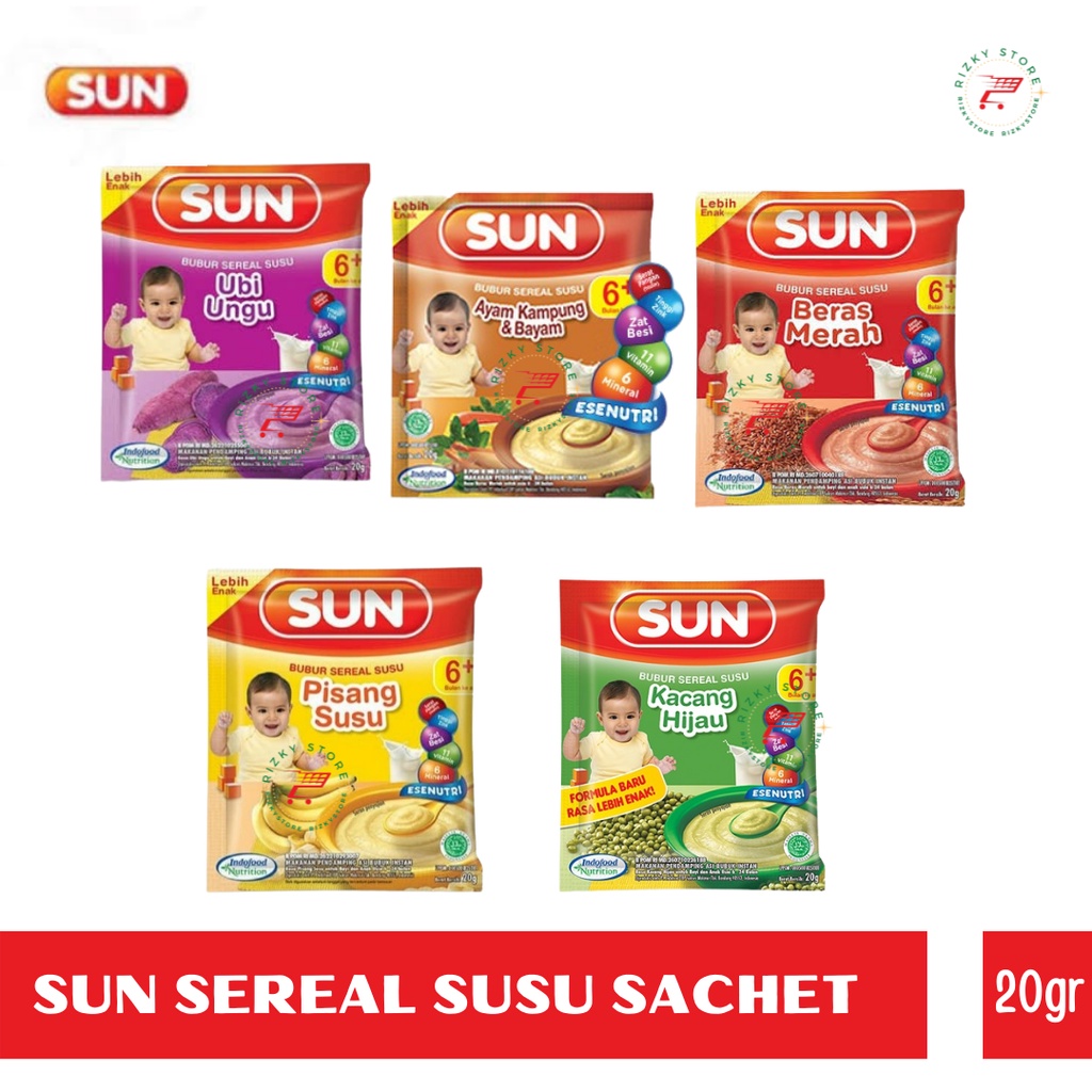 Jual SUN bubur Sachet 20 Gram 5 varian | Shopee Indonesia