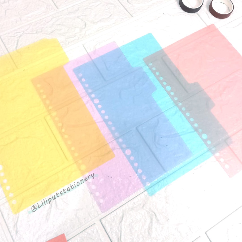 Jual Pembatas Binder Looseleaf/Sekat Binder Bening Transparan A5 & B5 ...