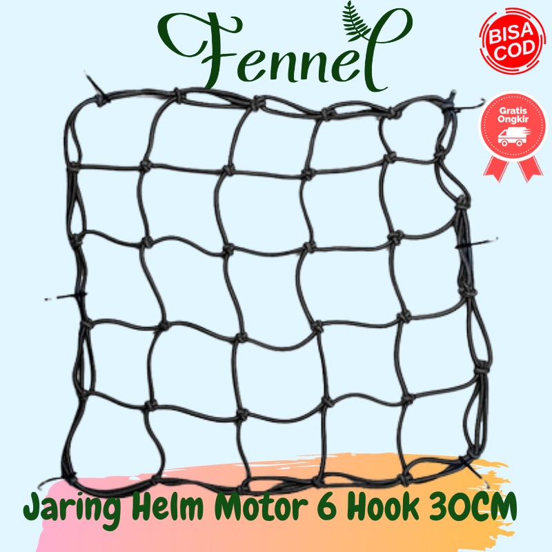 Jual Jaring Pengikat Pengaman Helm Motor 6 Hook 30CM | Shopee Indonesia