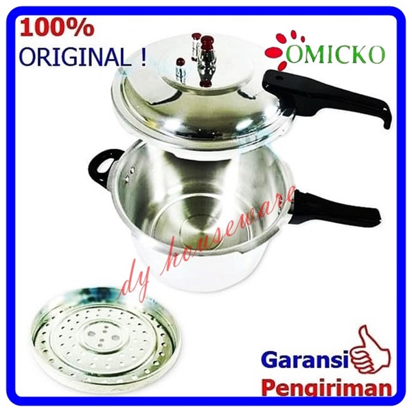 Jual Panci Presto 8 Liter Omicko Plus Kukusan Steamer | Shopee Indonesia