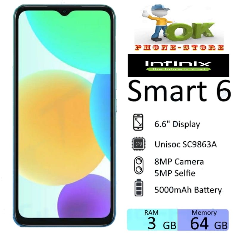Jual Infinix Smart 6 & Smart 6 NFC Garansi Resmi Infinix | Shopee Indonesia