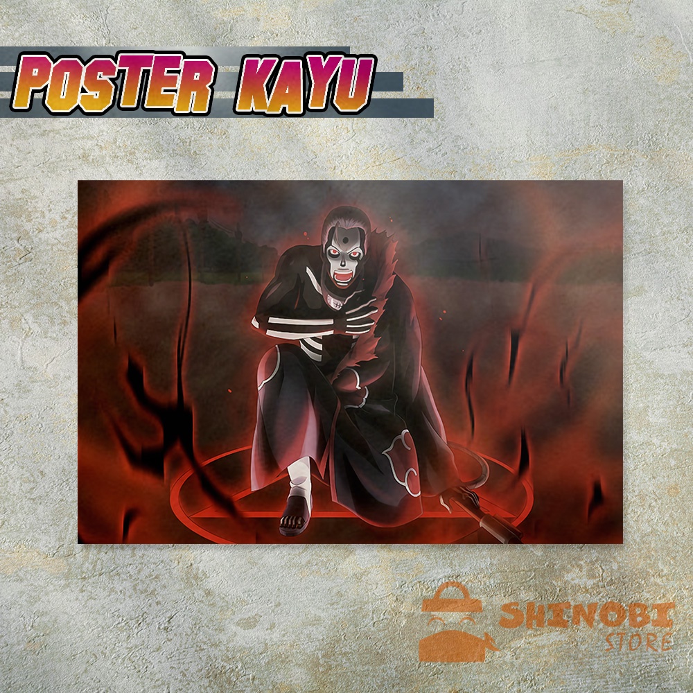 Jual HIDAN AKATSUKI Poster Kayu Hiasan Dinding Anime NARUTO BORUTO ...