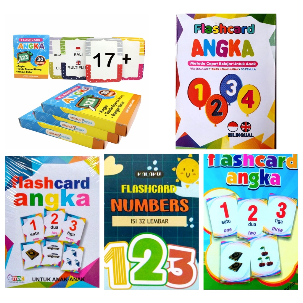 Jual Flashcard Kartu Pintar Kartu Mainan Edukasi Anak Murah Kartu Angka ...