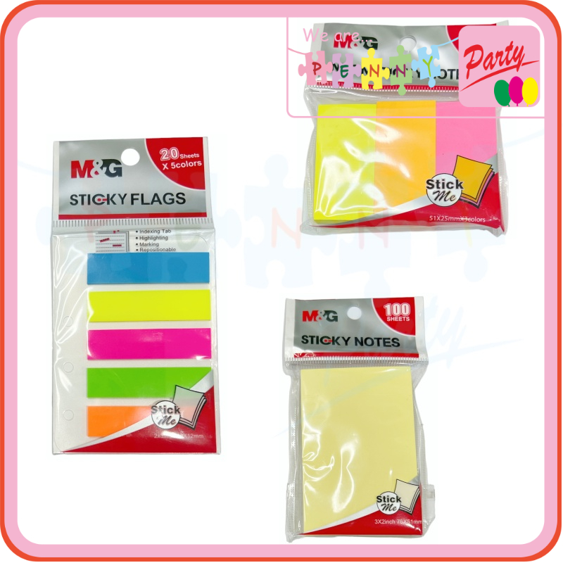 Jual M&G Sticky Notes / Flags / Kertas Memo Tempel Berbagai Ukuran dan ...