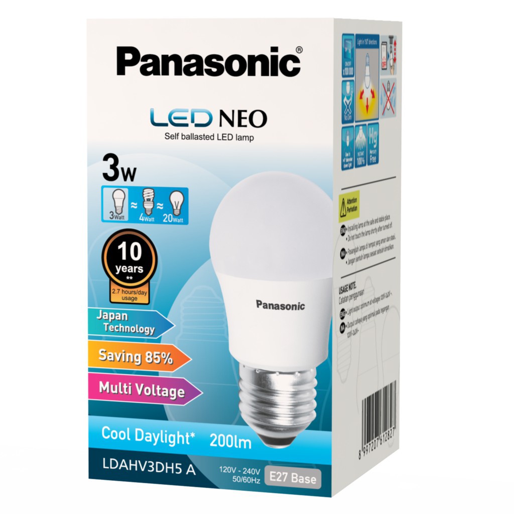 Jual Panasonic Lampu Bohlam LED NEO Bulb Putih ORI Japan Quality | Shopee Indonesia