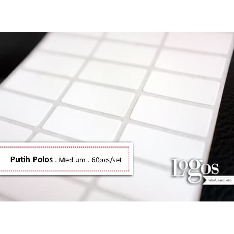 Jual Putih Polos Label Nama Waterproof Sticker Name Label Cetak logo ...