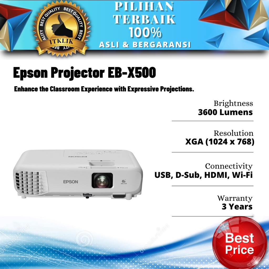 Jual Epson Projector EB-X500 Garansi Resmi Epson | Shopee Indonesia