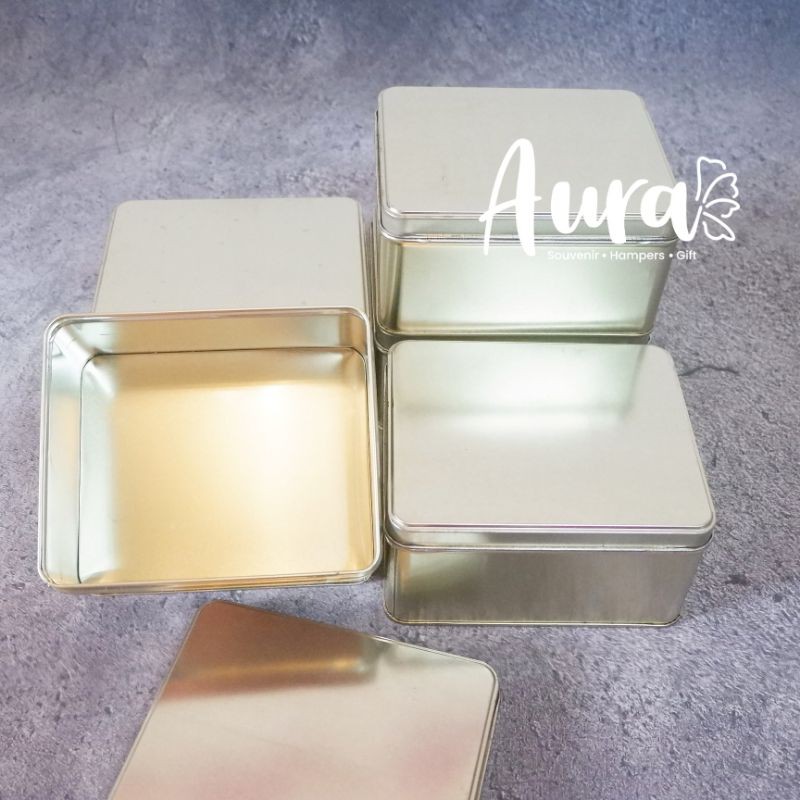 Jual Kaleng Kotak/ Tin Gold polos / Tin kotak / Box hampers /Kotak Kado ...