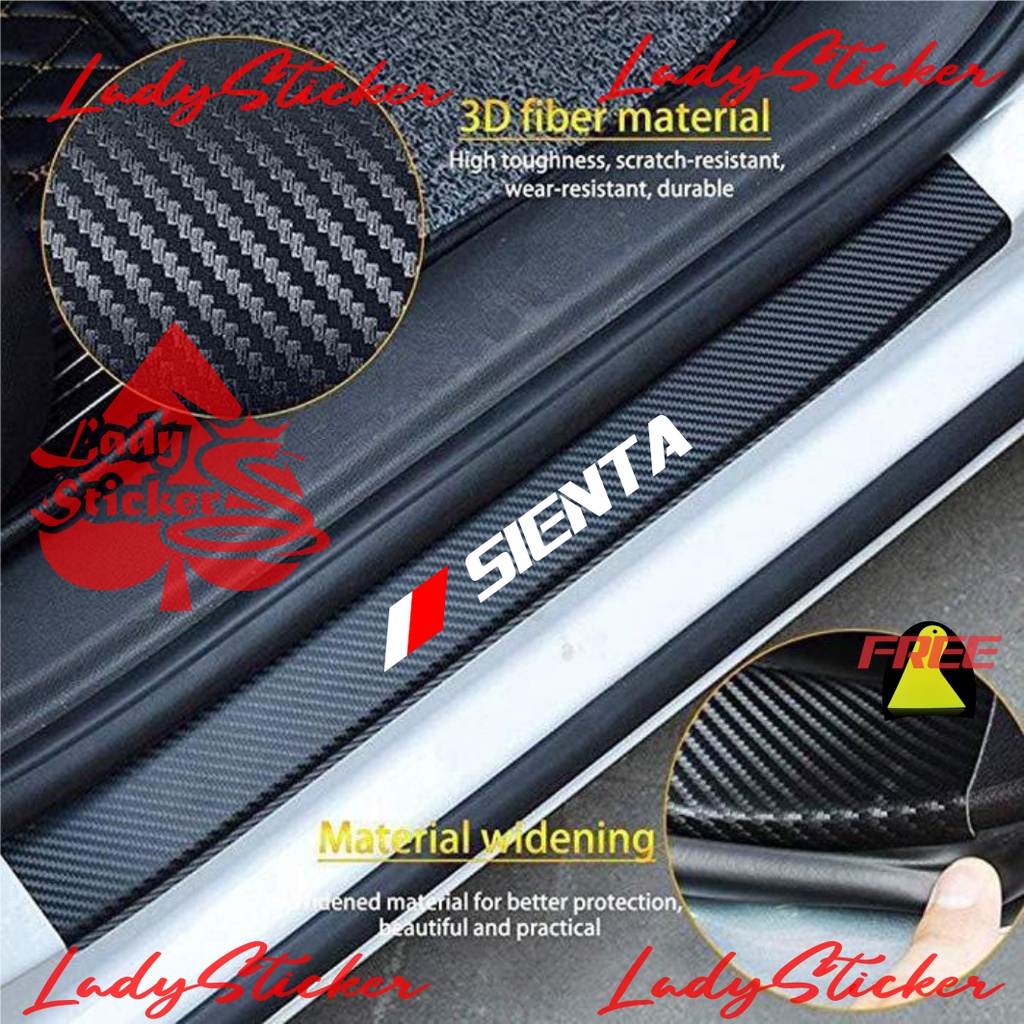 Jual STICKER STIKER SILLPLATE MOBIL SIENTA STICKER SILL PLATE KARBON 3D ...