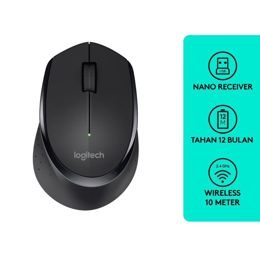 Jual LOGITECH M275 MOUSE WIRELESS ORIGINAL BLACK | Shopee Indonesia