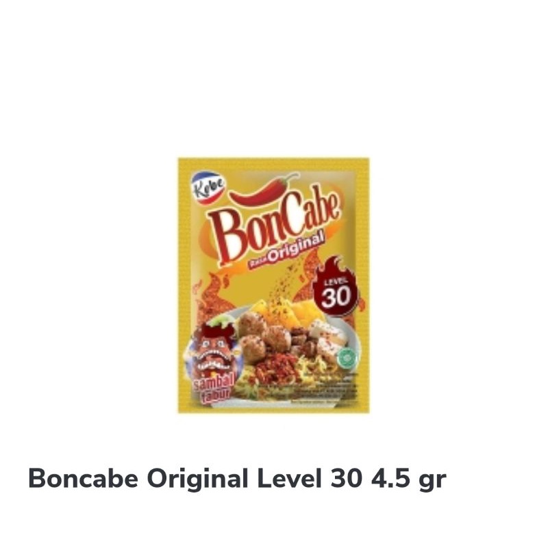 Jual Cabe Bubuk Boncabe Sachet 4.5g Level 30 Original Kobe 1 renceng ...