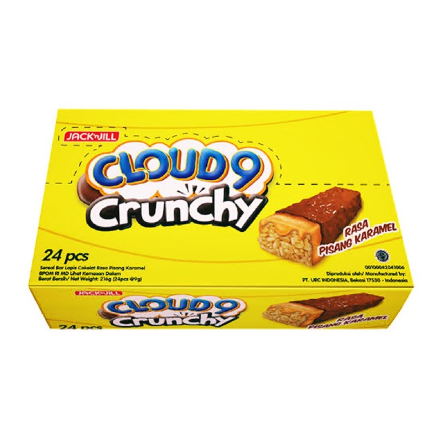 Jual CLOUD9 Crunchy Rasa Chocolate dan Pisang Karamel (24pcs) | Shopee ...