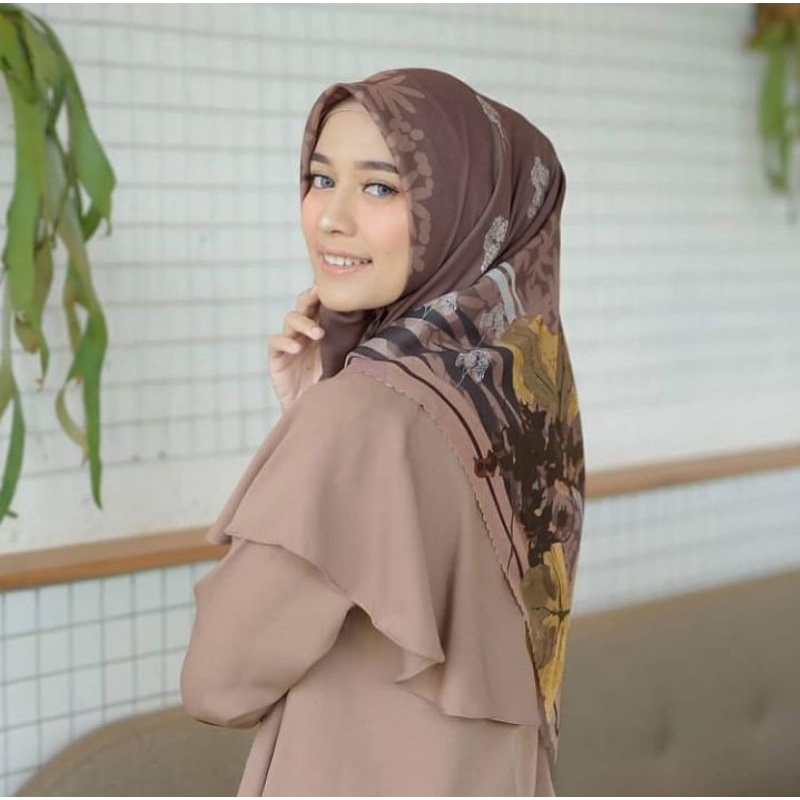 Jual PROMO / AZURA COKLAT / JILBAB VOAL PREMIUM / GROSIR HIJAB / HIJAB SEGI EMPAT / VOAL MOTIF ...