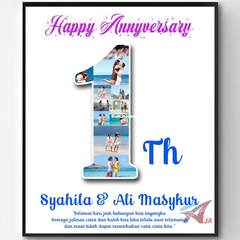 Jual edit foto colase angka kolase angka collase angka untuk hadiah ...