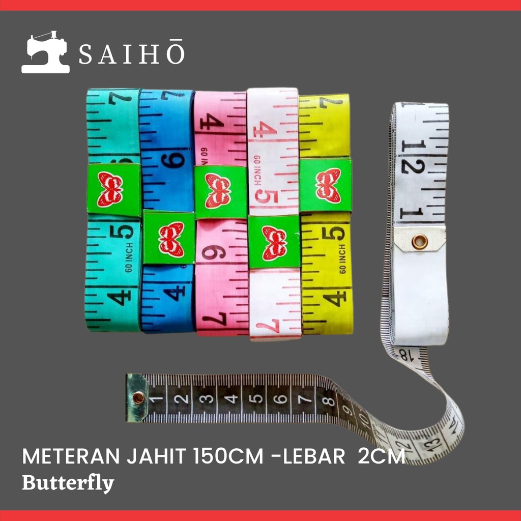 Jual METERAN BUTTERFLY Besar untuk Kain / Baju / Badan - 150cm lebar 2 ...