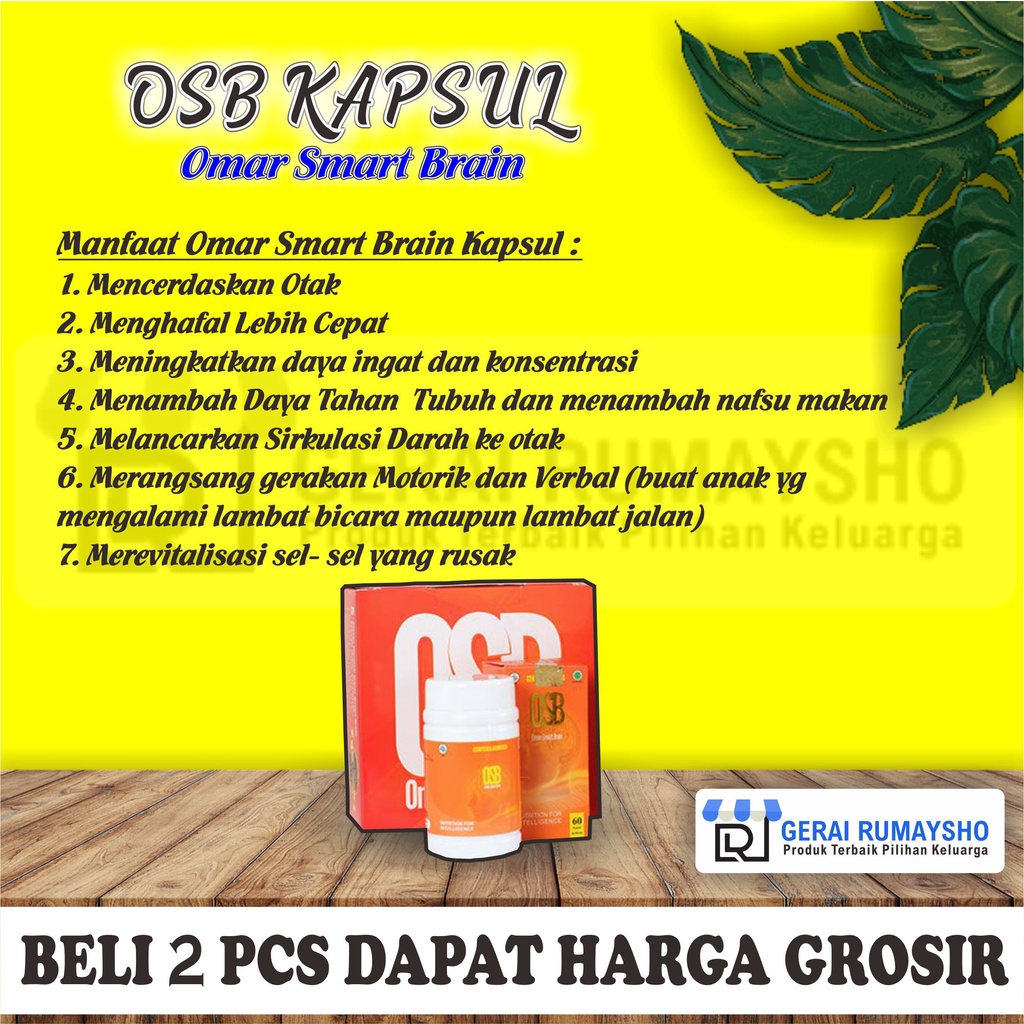 Jual OSB OMAR SMART BRAIN VITAMIN OTAK ANAK OMAR SMART BRAIN 100% ASLI ... Jual OSB OMAR SMART BRAIN VITAMIN OTAK ANAK OMAR SMART BRAIN 100% ASLI ...