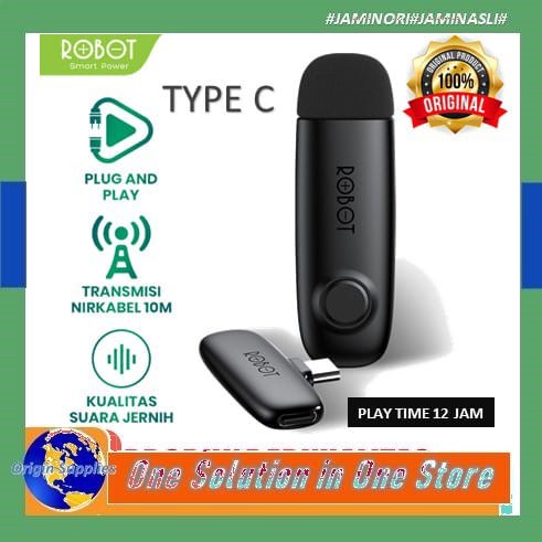 Jual MICROPHONE TYPE C BLUETOOTH ROBOT RS20 Connector Wireless Microphone | Shopee Indonesia