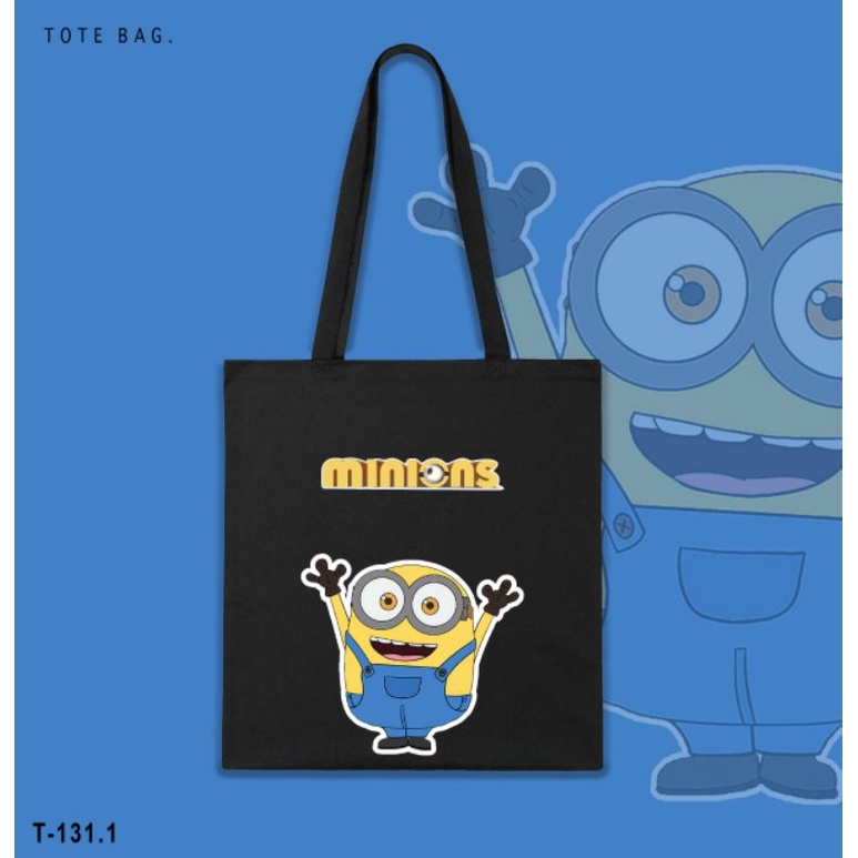 Jual TOTE BAG MINION/TOTE BAG KANVAS KARAKTER MINIONS | Shopee Indonesia