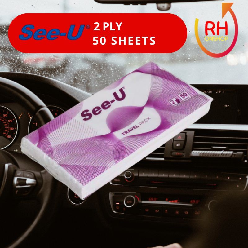 Jual See - U 2Ply Travel Pack Tissue 50 Sheets | Shopee Indonesia