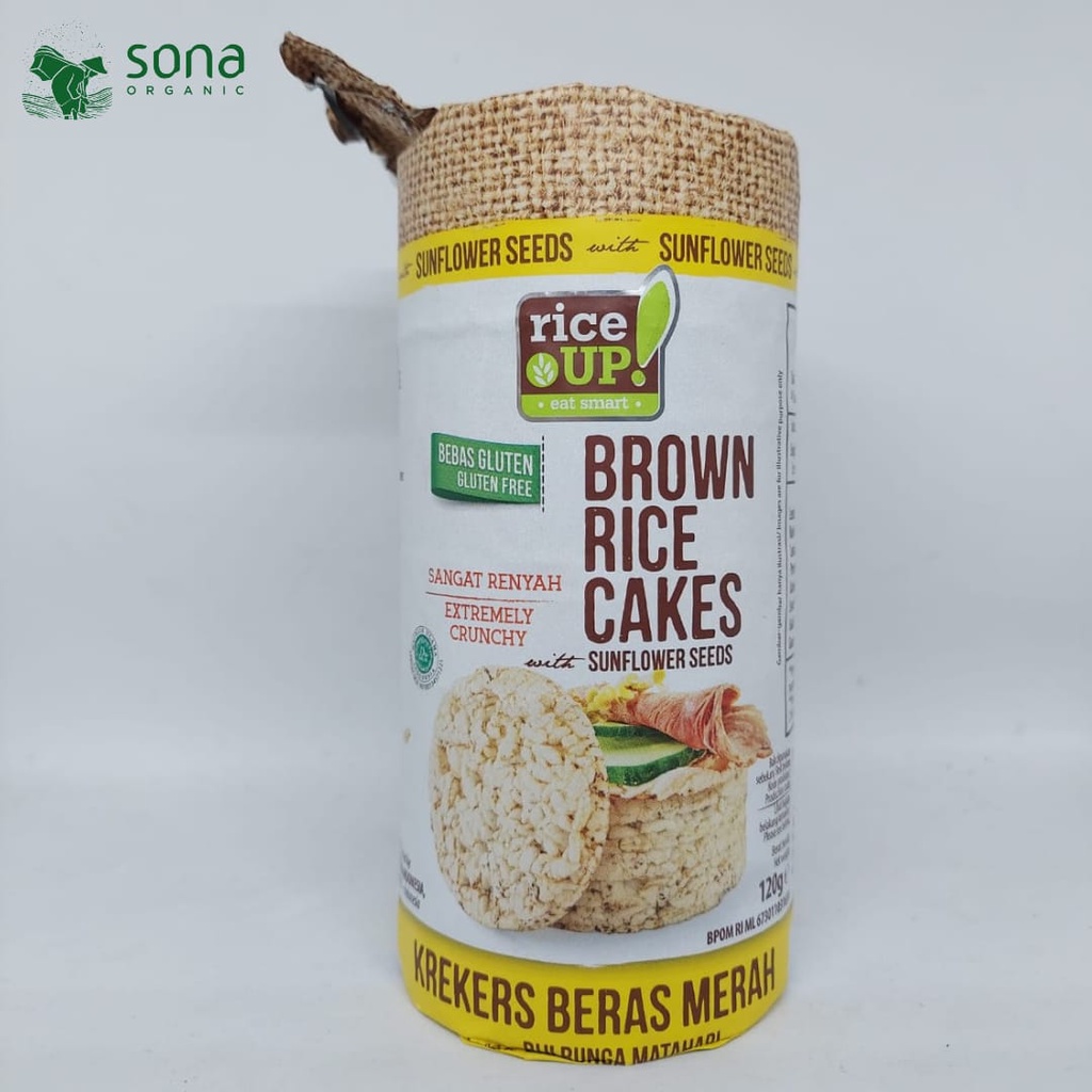 Jual Rice UP! Brown Rice Cakes (Crackers Beras Merah) Sunflower Seeds ...