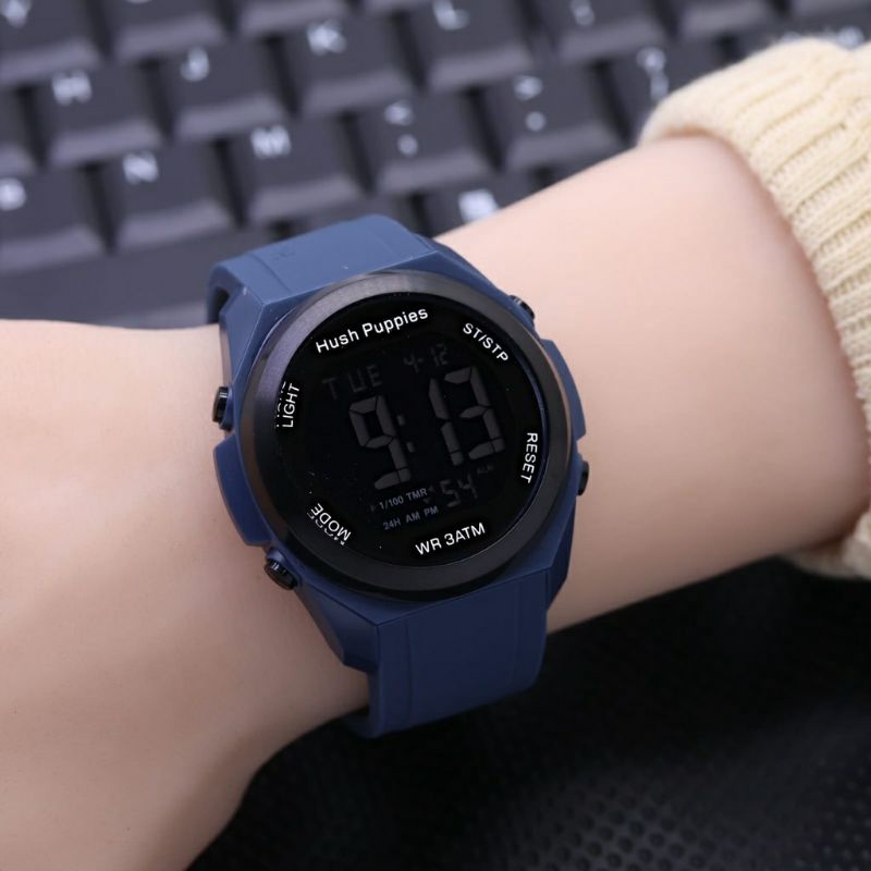 Jual jam tangan pria / wanita HUSH PUPPIES Tali rubber DIGITAL | Shopee ...