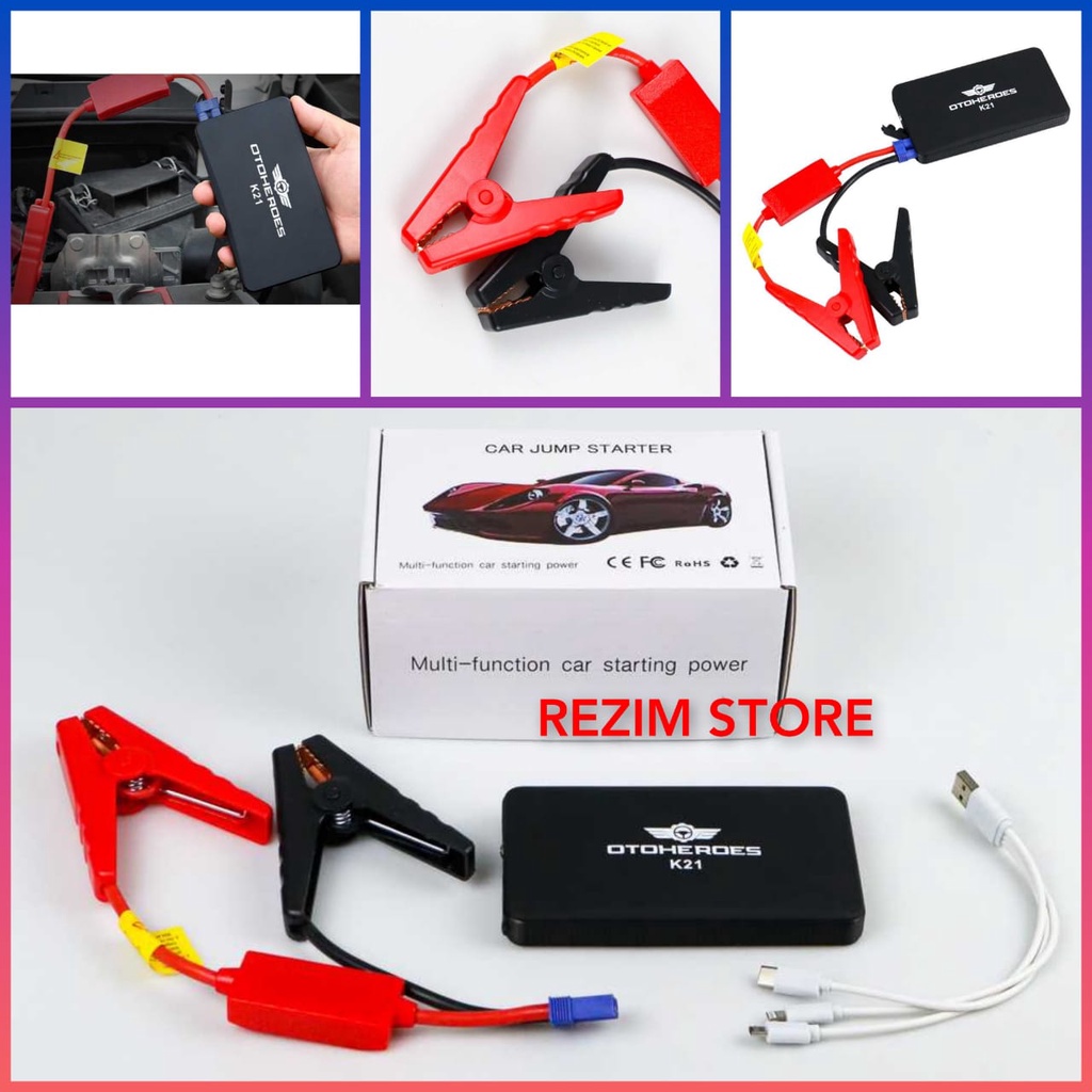 Jual Powerbank Jumper Starter Aki Power Bank Jamper Portable 10000mah ...