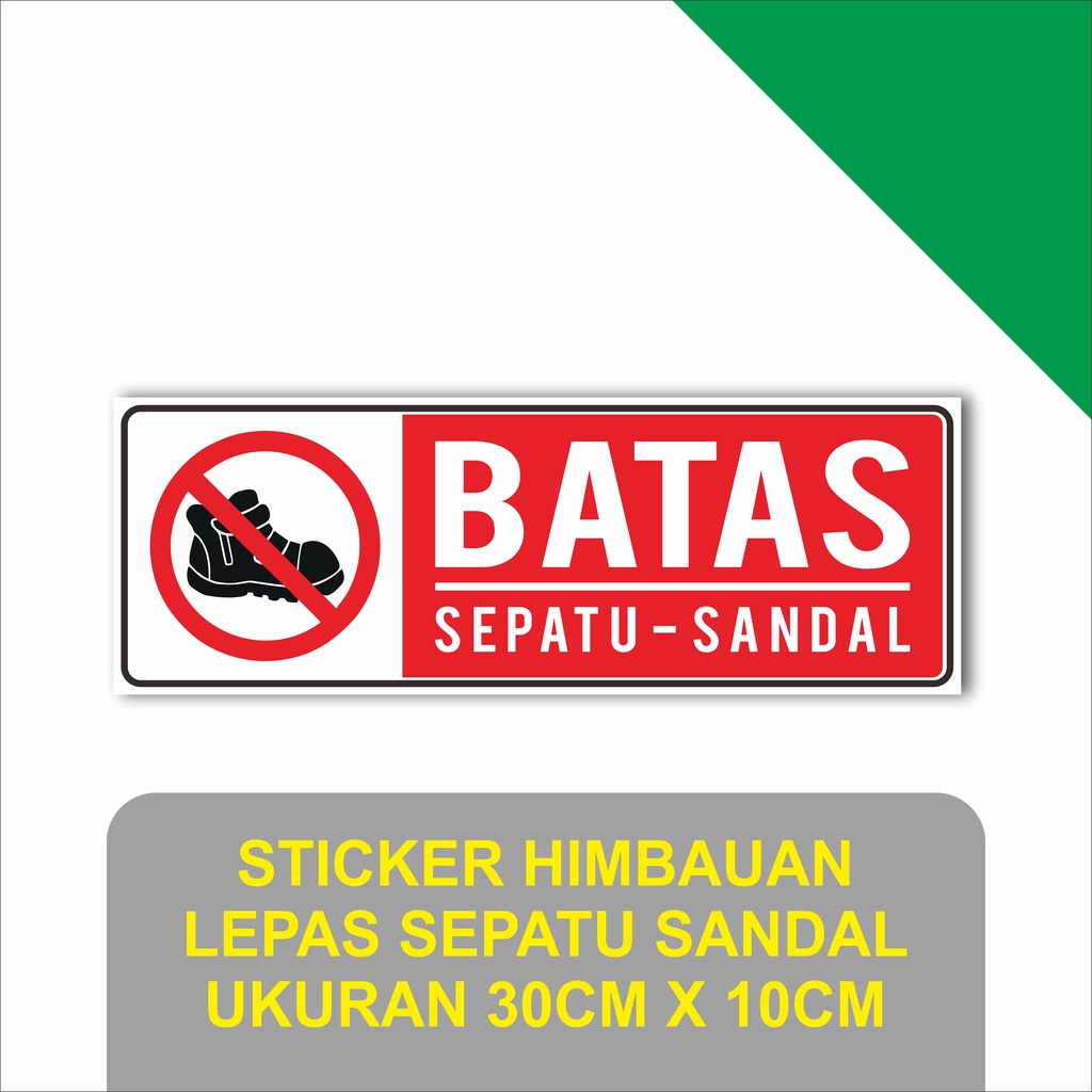 Jual Sticker Himbauan Lepas Sepatu/Sandal | Shopee Indonesia