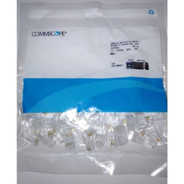 Jual Connector RJ45 Commscope CAT5 ( 50 pcs ) | Shopee Indonesia