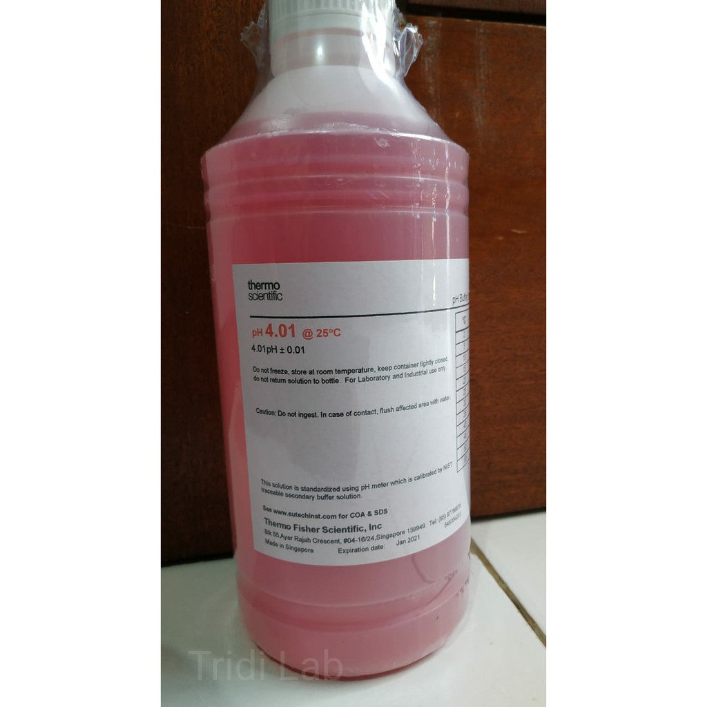 Jual pH 4 Buffer Solution EUTECH 1000ml / pH Buffer EUTECH | Shopee ...