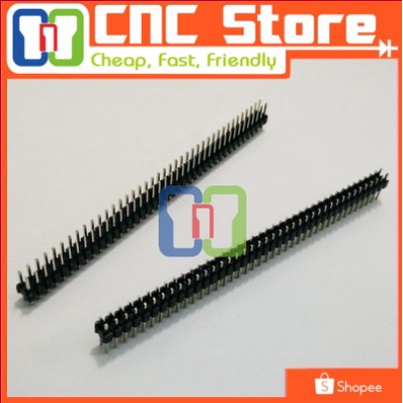 Jual [CON-0011] PIN HEADER STRIP MALE DOUBLE ROW 2X40 2.54MM BLACK HITAM | Shopee Indonesia