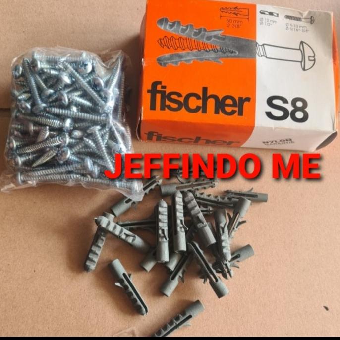 Jual Fisher S8+Sekrup / Pak Isi 100 Pcs | Shopee Indonesia