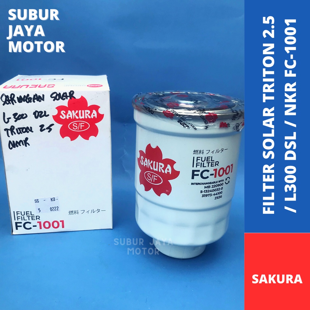 Jual SAKURA Filter Solar - Fuel Filter - Saringan Triton 2.5 L300 Kuda ...