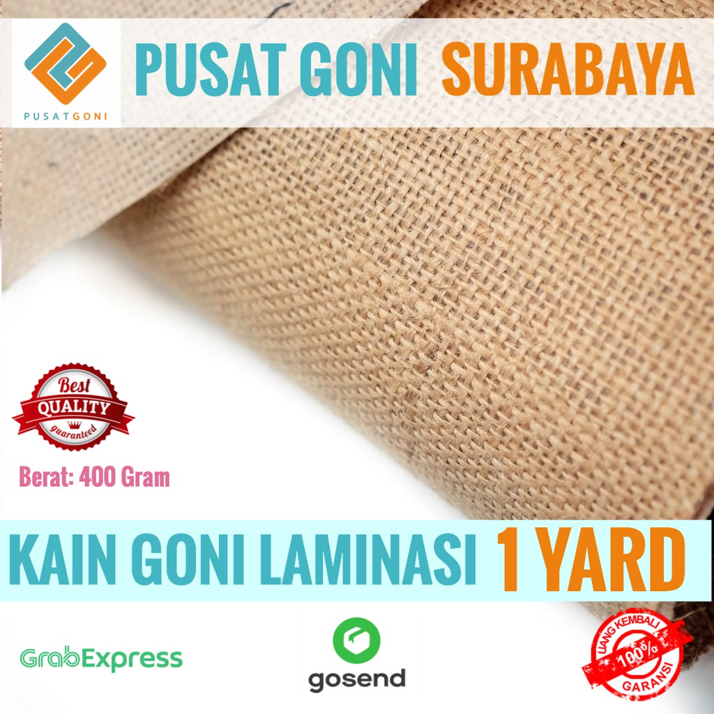Jual Kain Goni Laminasi 1 Yard - Bahan Goni untuk Tas - Kain Goni ...