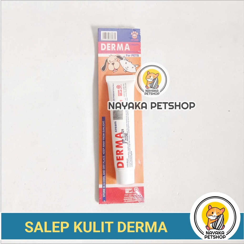 Jual Obat Jamur Kucing Derma 15 gr Salep Kulit Anti Bakteri Kelinci ...