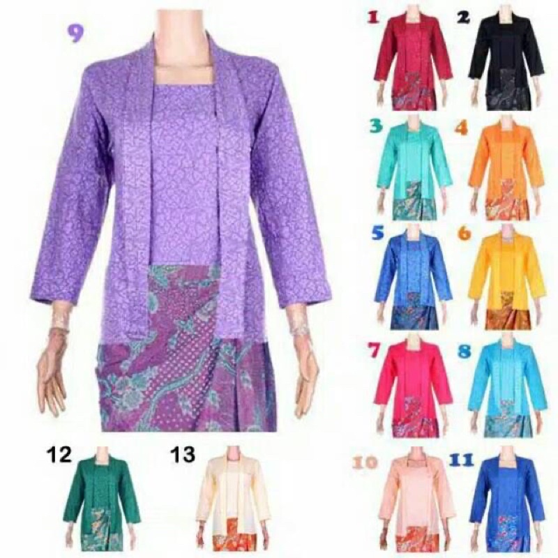 Jual Kutubaru Emboss Atasan Baju Kartini Bebas Request Warna & Small ...