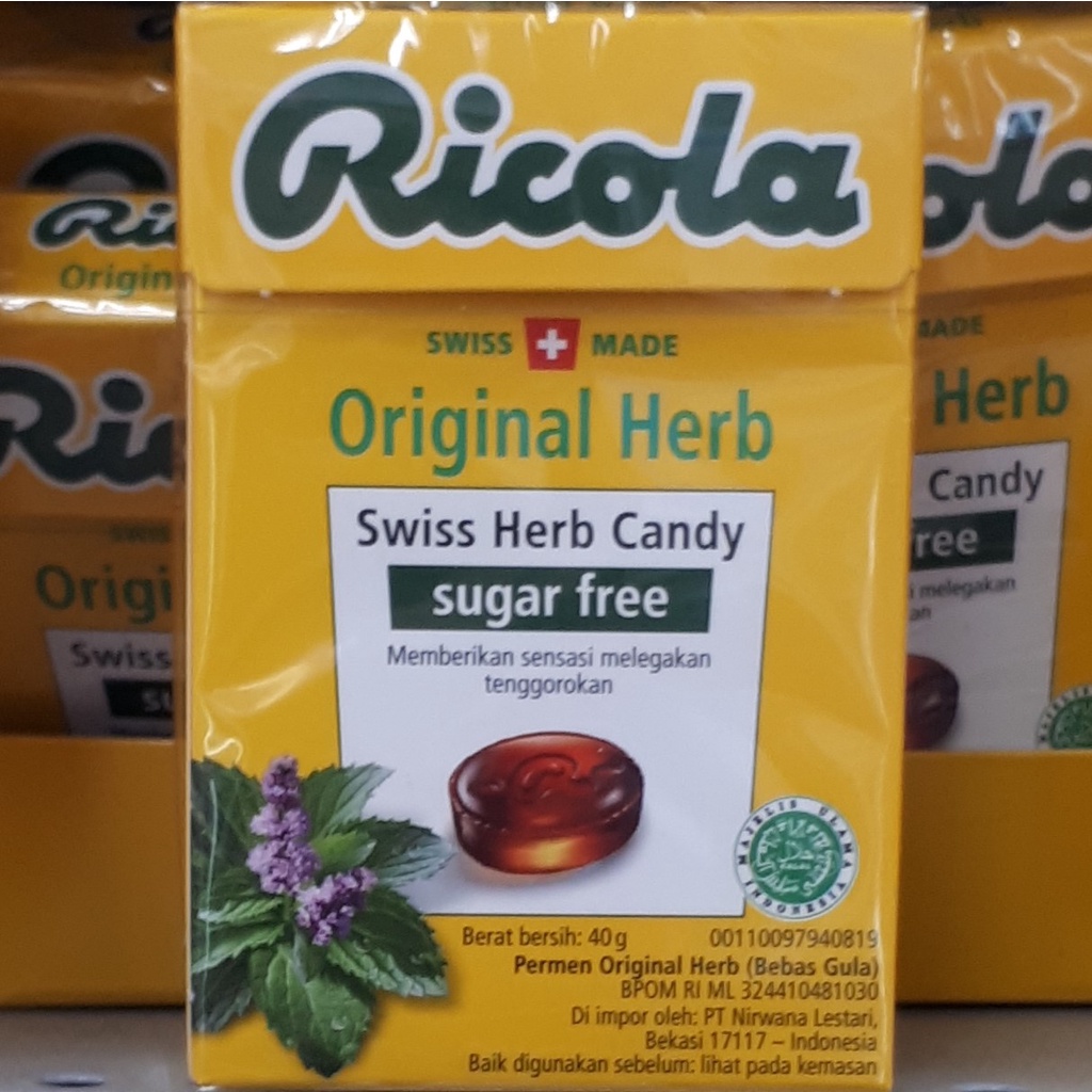 Jual Ricola Original Swiss Herb Permen Pelega Tenggorokan Bebas Gula ...