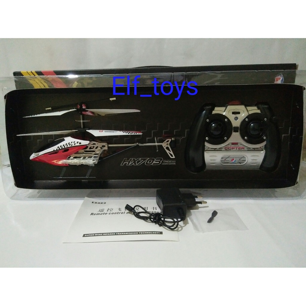 Jual Mainan Rc Helicopter / Helikopter Hx703 Remote Control Gyro 3.5 Channel | Shopee Indonesia