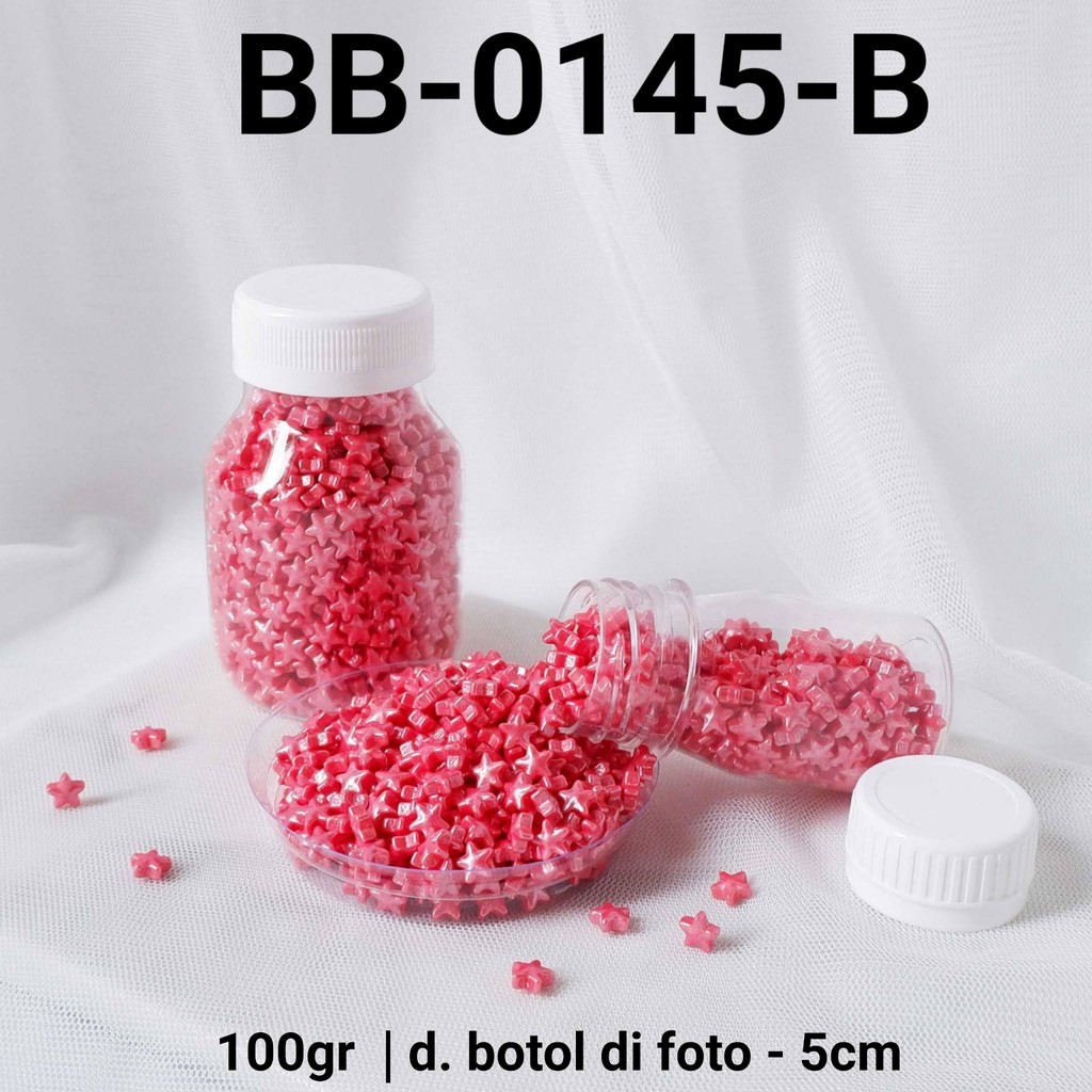 Jual BB-0145-B Sprinkles sprinkle sprinkel 100gr 100 gram bintang merah ...