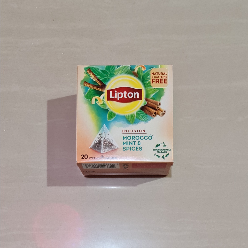 Jual Lipton Infusion Morocco Mint & Spices Pyramid Tea Bags 20 x 1.5 ...