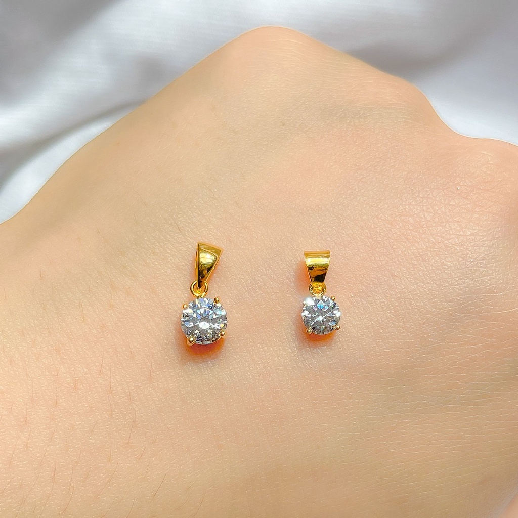 Jual Kalung liontin anak dan dewasa emas asli solitaire kadar 700 70% ...