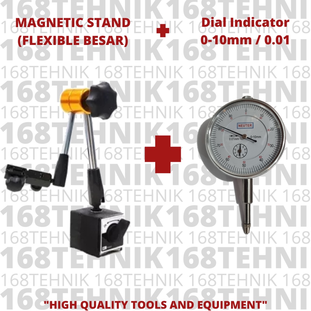 Jual MAGNETIC STAND FLEXIBLE BESAR + DIAL INDICATOR / MAGNETIC STAND ...