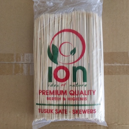 Jual Tusuk Sate Kayu Merk Ion Panjang 20cm Berat 500gram | Skewers ...