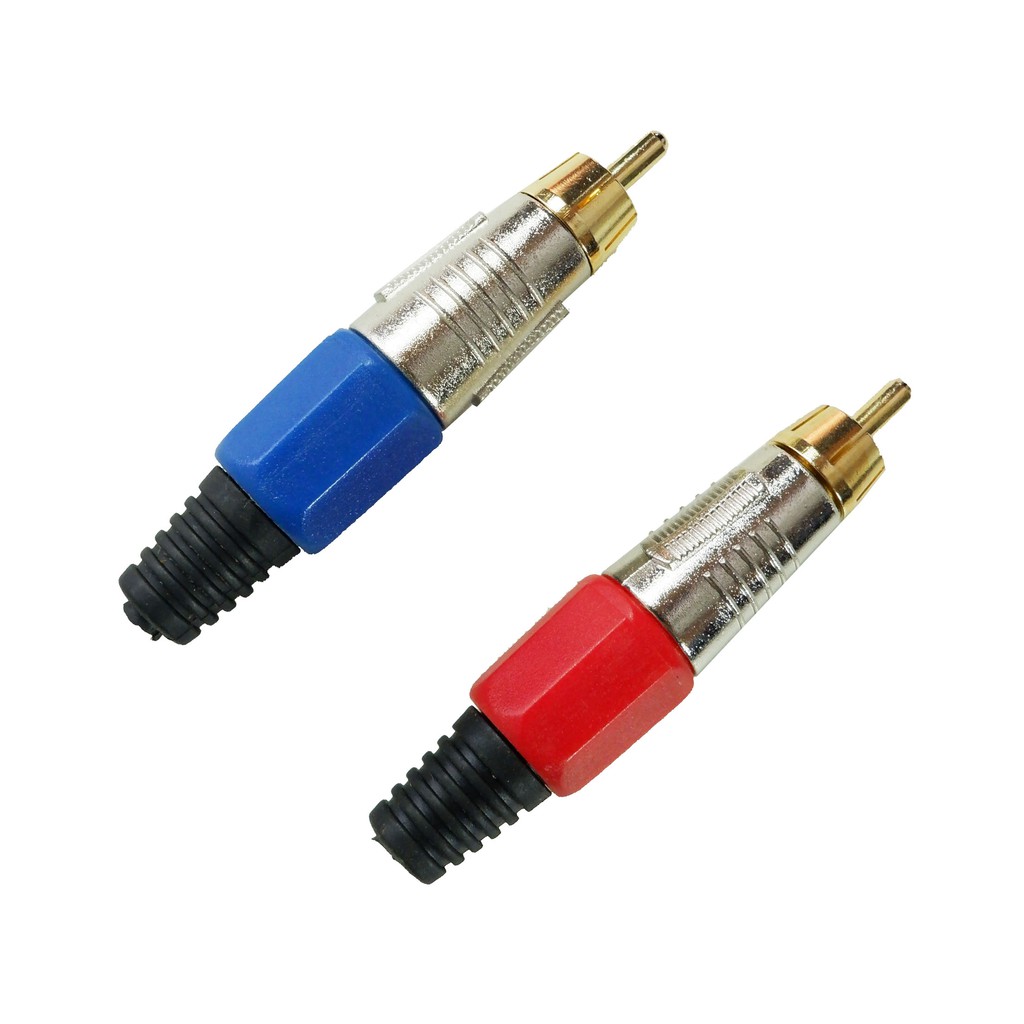 Jual Audio Jack RCA Male Konektor Kabel Mik Mic J-5748 Merah Biru (1pc ...