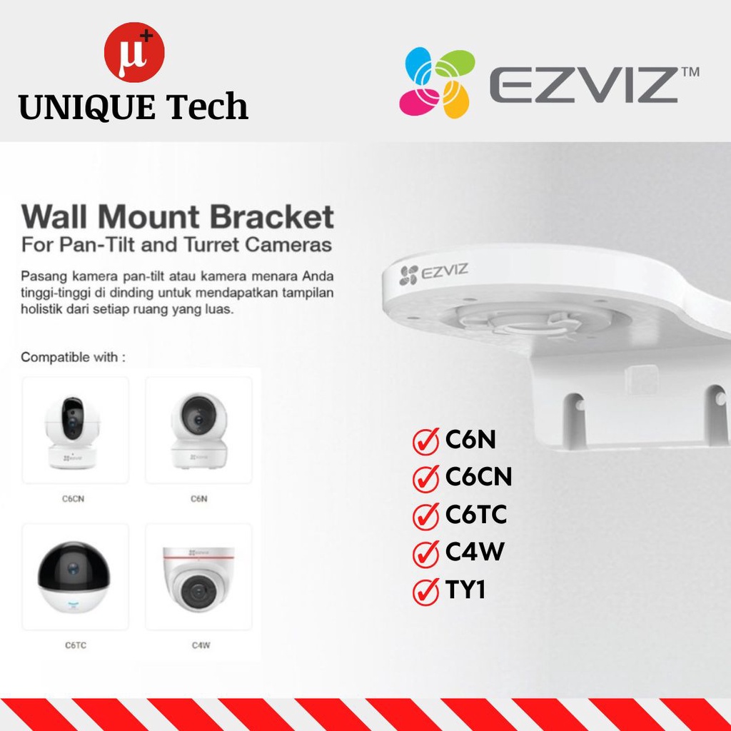 Jual Bracket Dinding CCTV Indoor Ezviz C6CN C6N TY1 C4W C6TC CMT Wall ...