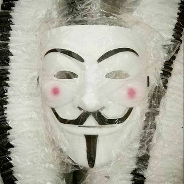 Jual Topeng halloween Annonimous Vendetta Guyfaukes Doft | Shopee Indonesia